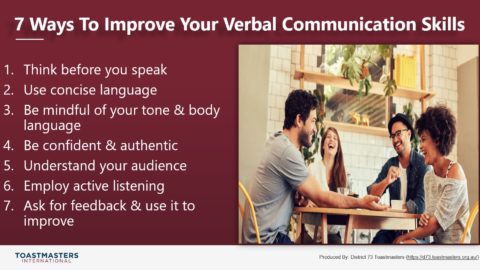 How to improve your verbal communication skills? | District 73 ...